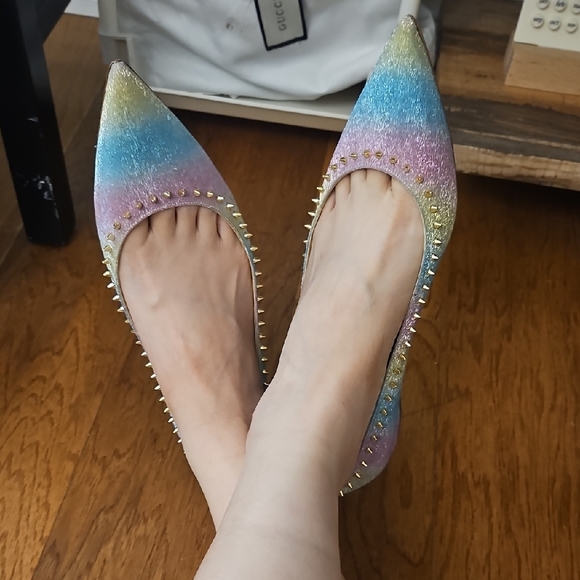 Christian Louboutin | Shoes | Gradient Glitter Studded Womens Shoes ...